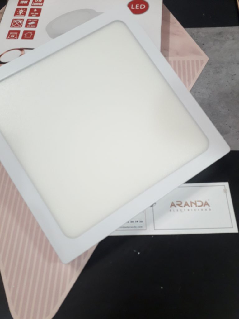 Plafón LED, 24W superficie blanco cuadrado PB2324, luz blanca 6k, 30 x ...