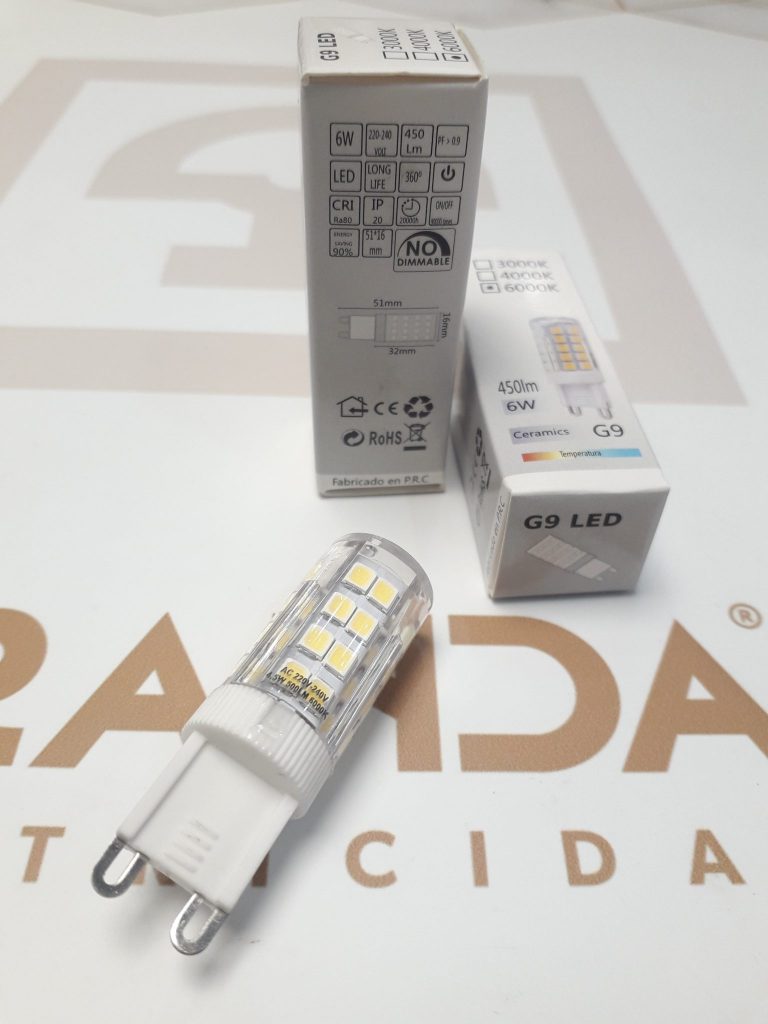 Bombilla Led g9 6W luz 6K Blanca día. STOCK DISPONIBLE EN TIENDA - Electricidad Aranda ...